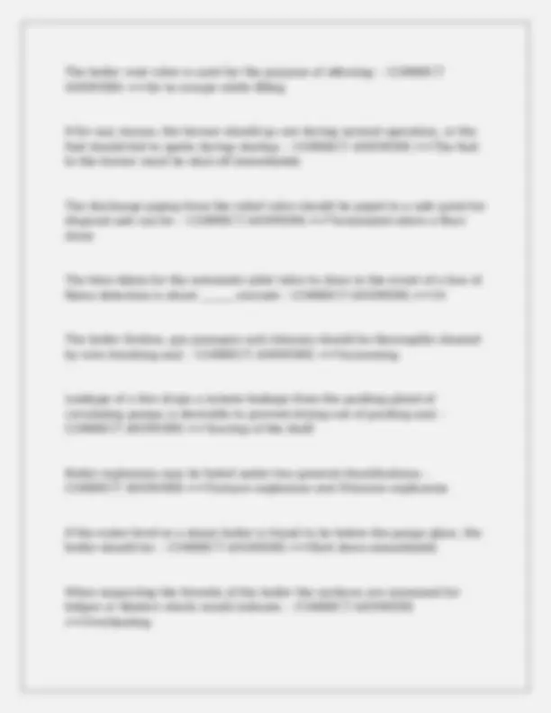 Power Engineering 5th Class Exam with Correct Answers: Boiler Systems ...