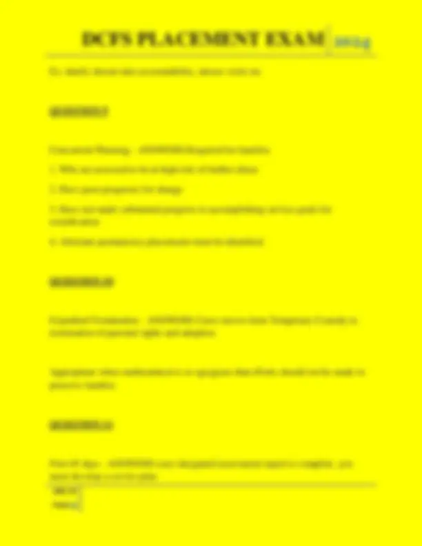 DCFS Placement Exam: Understanding Permanency Goals and Child Welfare ...