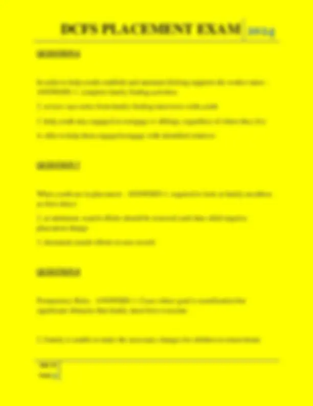 DCFS Placement Exam: Understanding Permanency Goals and Child Welfare ...