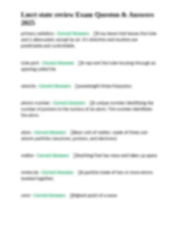 Radiography Exam Questions and Answers: Lmrt State Review 2025 | Exams ...