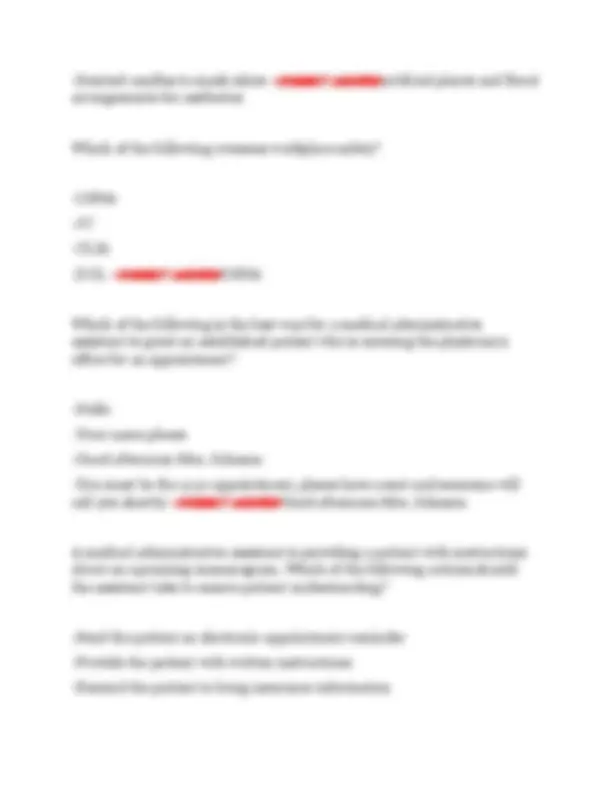 CMAA Practice Exam: Multiple Choice Questions and Answers | Exams ...