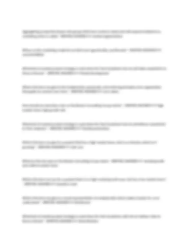 Marketing Management Exam 1 Questions and Answers | Exams Marketing ...