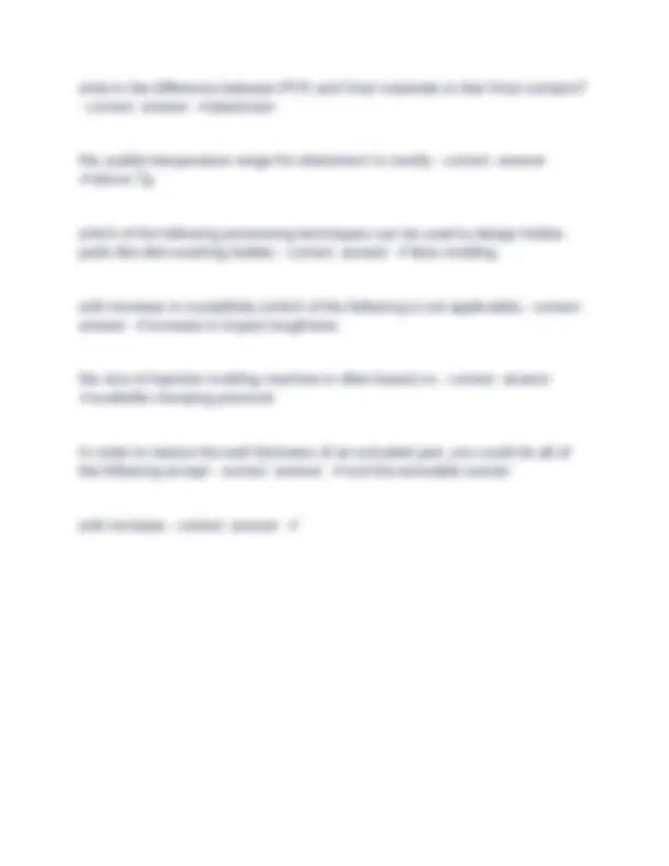 BIOE 8010 Midterm: Multiple Choice Questions on Polymer Science | Exams ...
