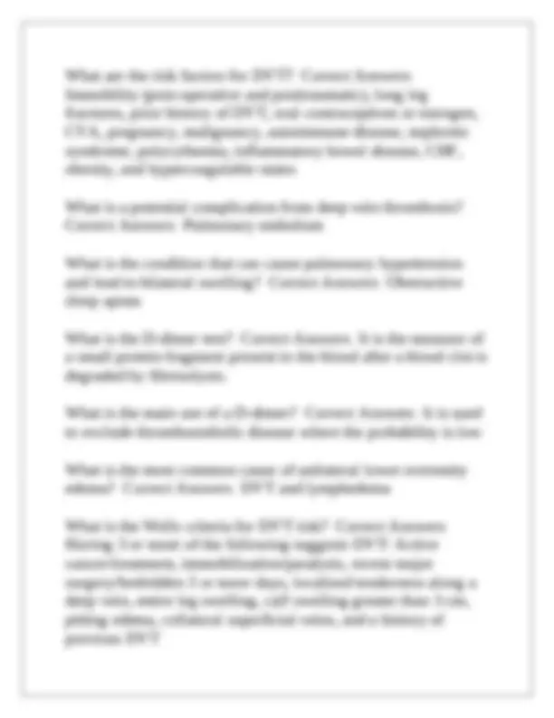 Deep Vein Thrombosis (DVT): A Guide for Medical Professionals | Exams ...