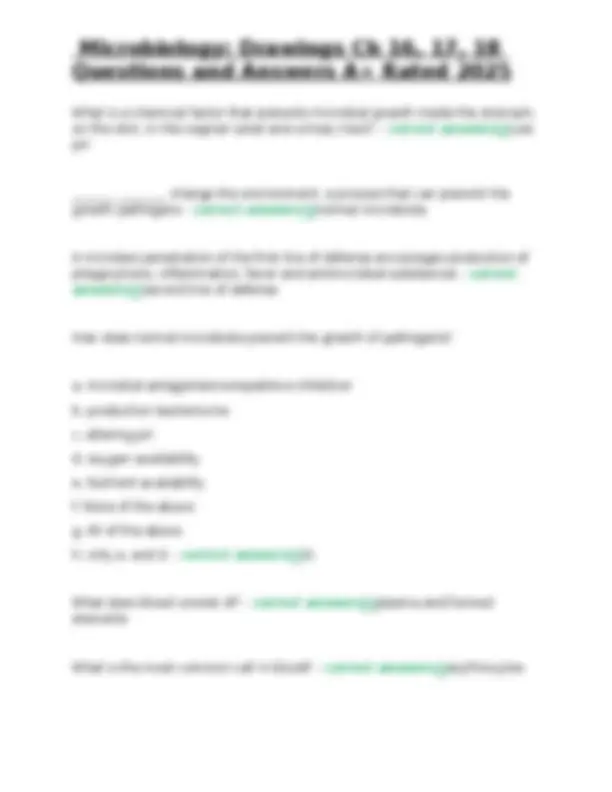 Microbiology: Innate and Adaptive Immunity - Questions and Answers ...