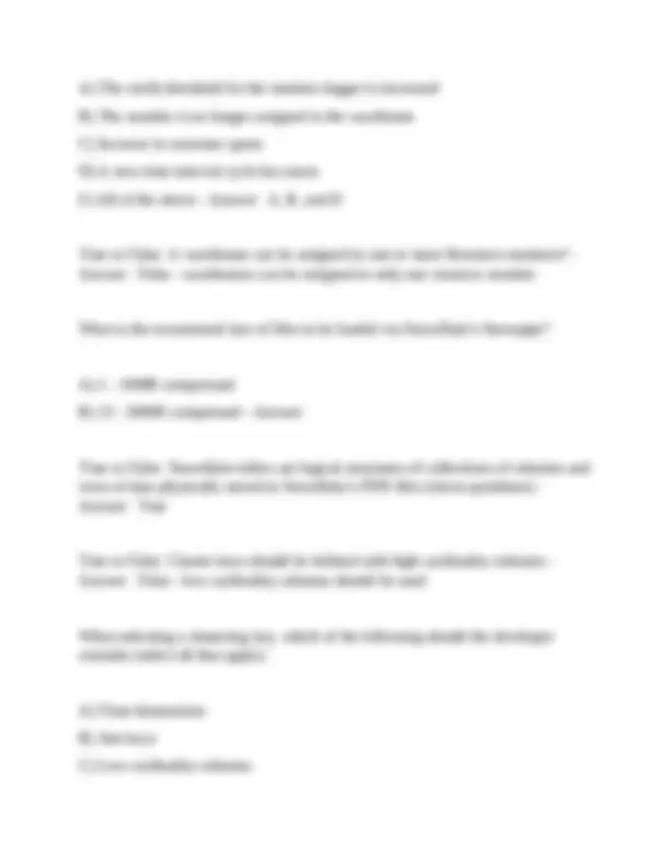 Snowflake Certification Questions and Answers | Exams Computer Science | Docsity