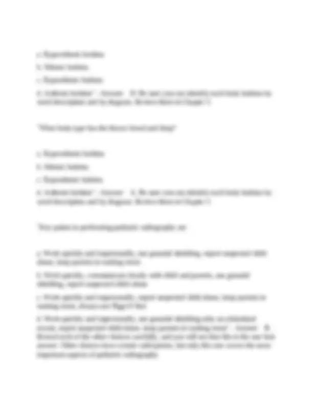 Mosby Review: Procedures, Body Types, Radiography | Exams Nursing | Docsity