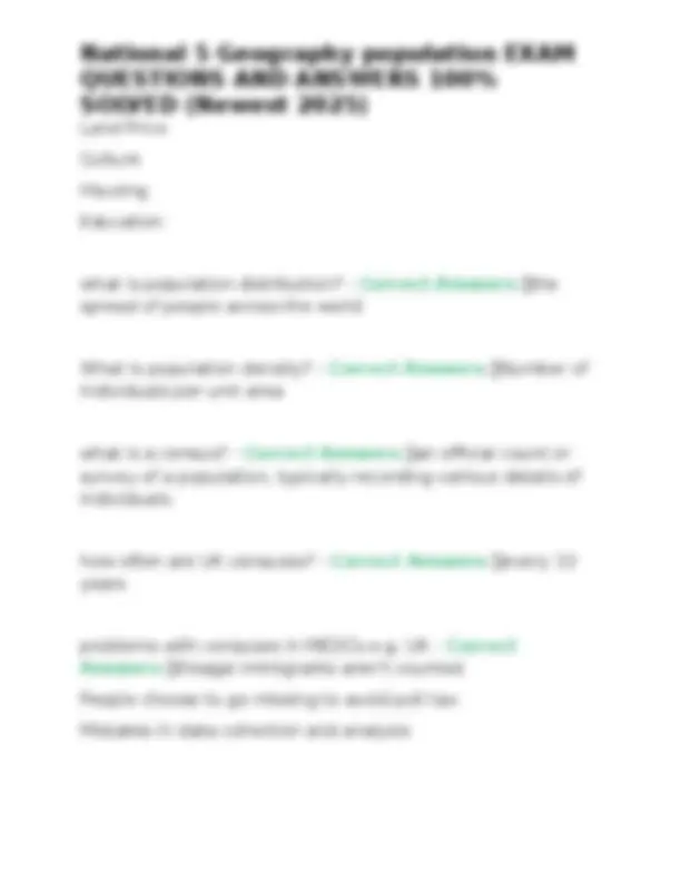 National 5 Geography Population Exam: Questions and Answers | Exams ...