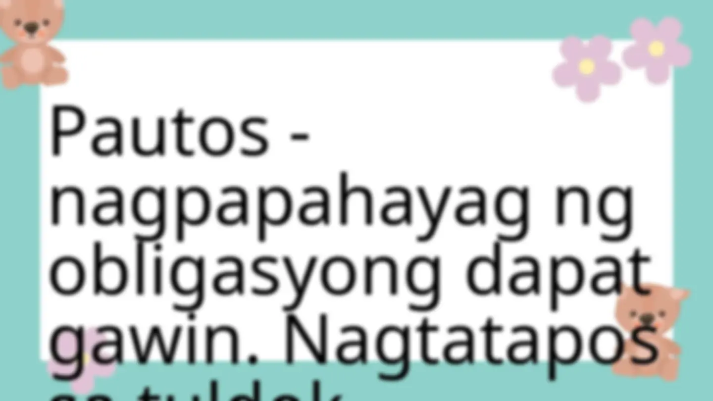 ppt for grade 1 topic patanong o pautos | Slides History | Docsity