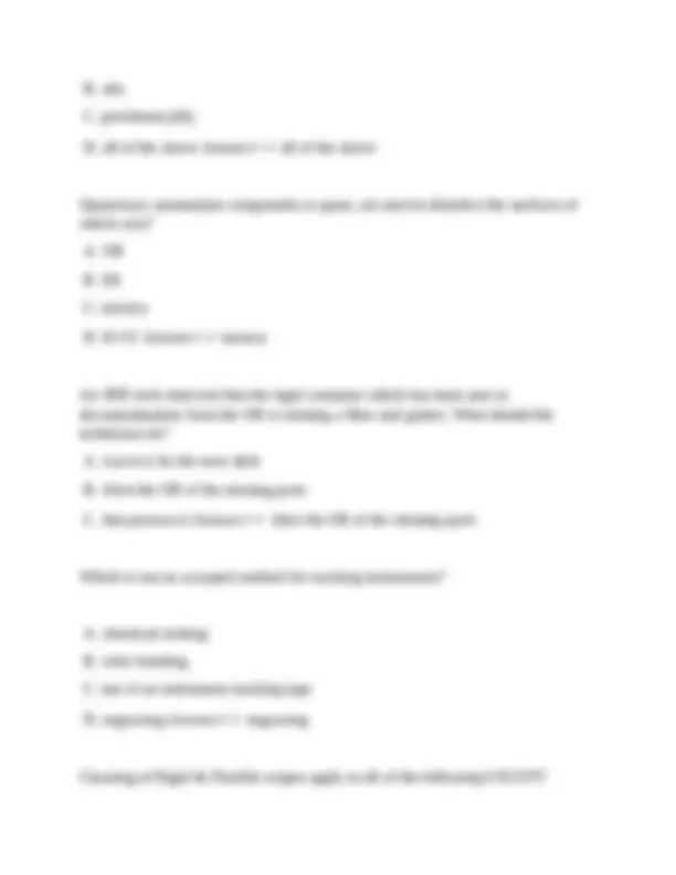 SPD Final Exam Questions and Answers: Sterile Processing Department ...