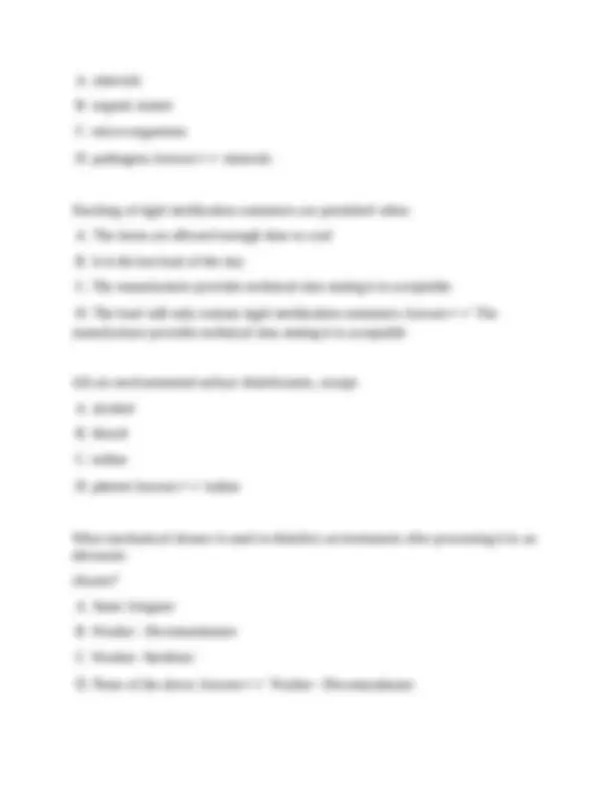 SPD Final Exam Questions and Answers: Sterile Processing Department ...