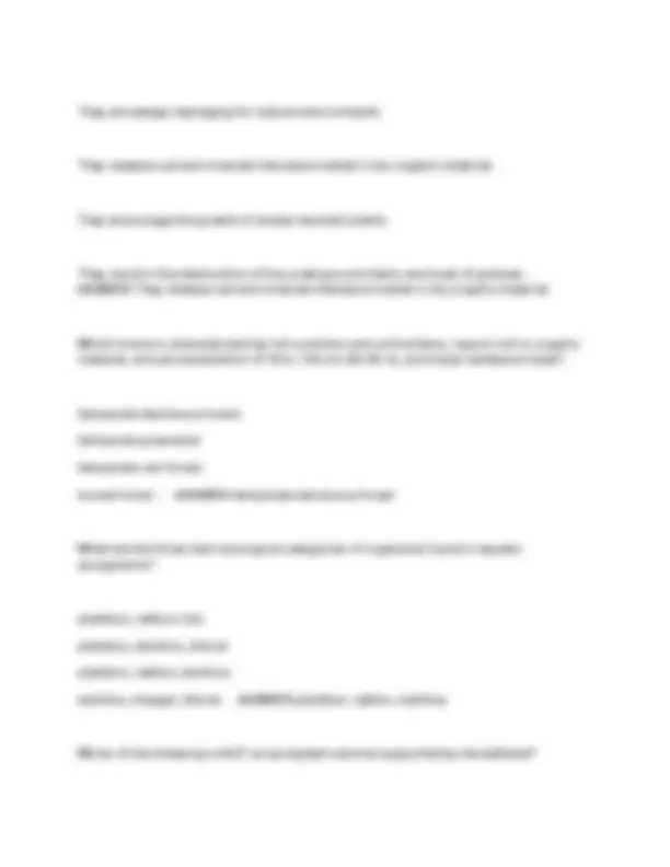 Environmental Science Final Exam: Multiple Choice Questions and Answers ...