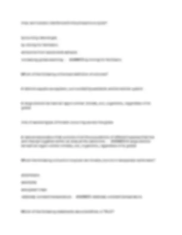 Environmental Science Final Exam: Multiple Choice Questions and Answers ...