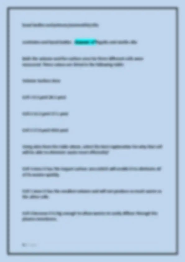 BSC 1010C: Cell Biology and Genetics - Final Exam Review Questions and ...
