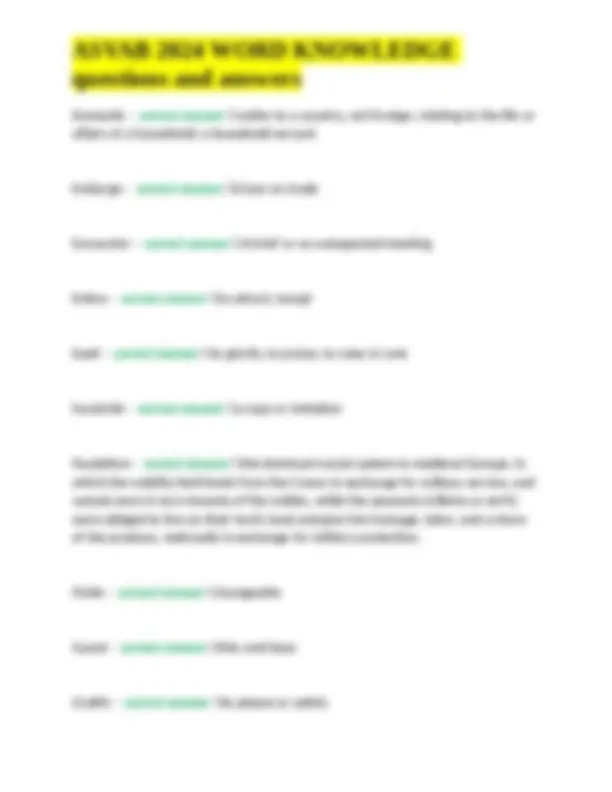 ASVAB 2024 Word Knowledge: Vocabulary Exercises and Definitions | Exams ...