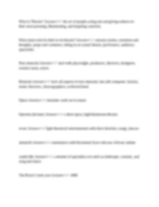 UIUC THEA 110 Exam 1: Musical Theatre Concepts and History | Exams ...