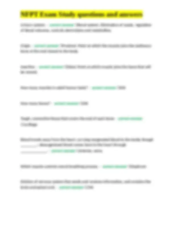 NFPT Exam Study Guide: Questions and Answers on Anatomy, Physiology ...