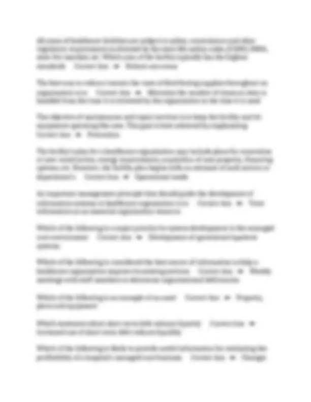 FACHE Practice Test Questions and Answers: Healthcare Administration ...