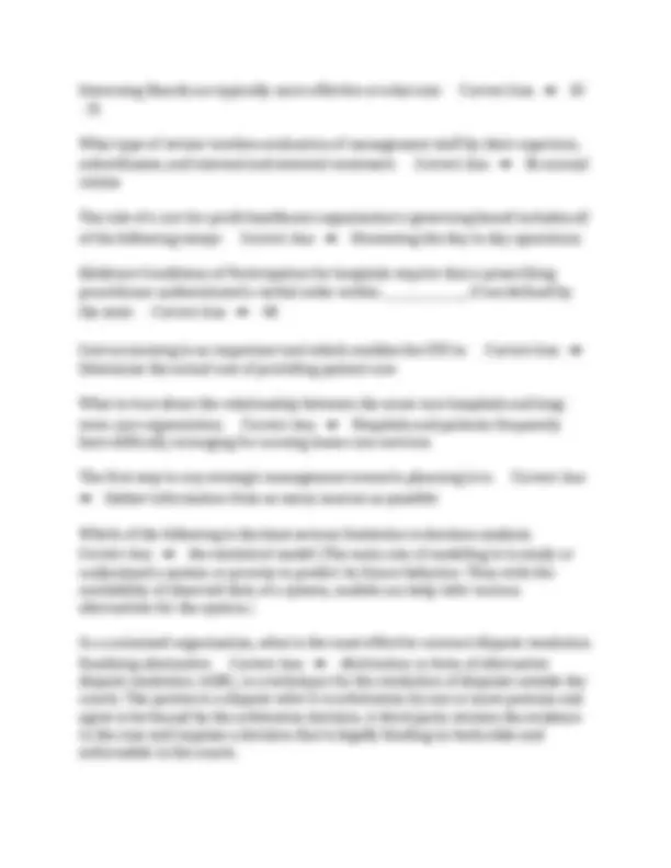 FACHE Practice Test Questions and Answers: Healthcare Administration ...