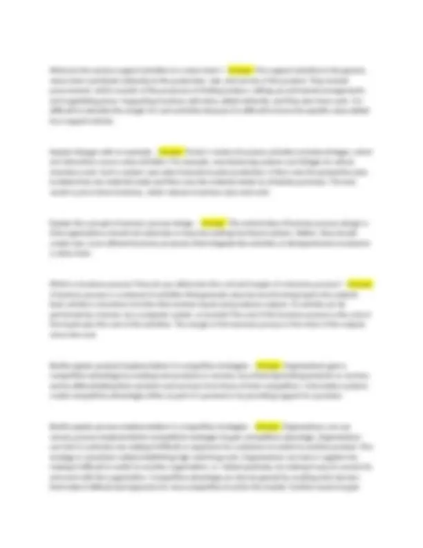 Information Systems Exam 4 & 5: Short Response Solutions | Exams ...