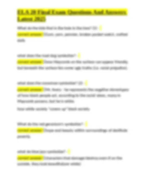 ELA 20 Final Exam: Literary Analysis and Techniques | Exams English ...