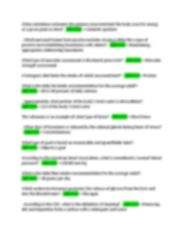 ISSA Final Exam Questions and Answers: 2023-2024 | Exams Nursing | Docsity