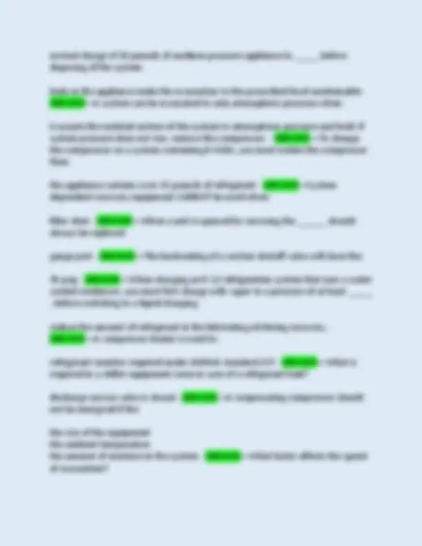 EPA 608 Type 2 Test: Questions and Answers for Refrigeration ...
