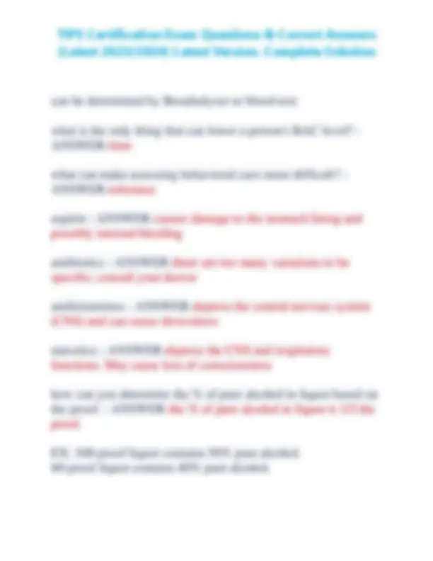 TIPS Certification Exam Questions and Answers: A Guide to Responsible Alcohol Service | Exams ...