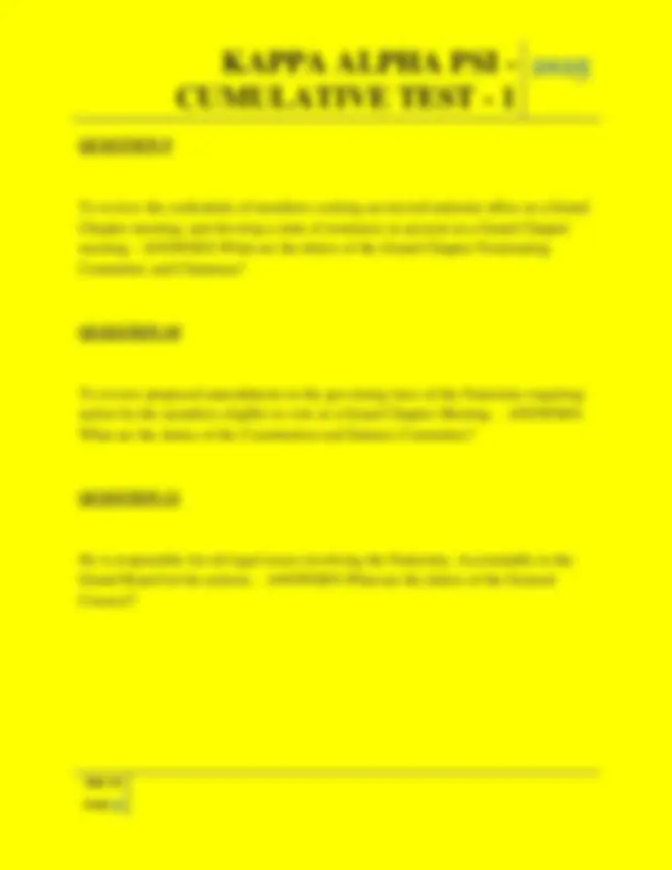 Kappa Alpha Psi Fraternity: Comprehensive Test Questions and Answers ...