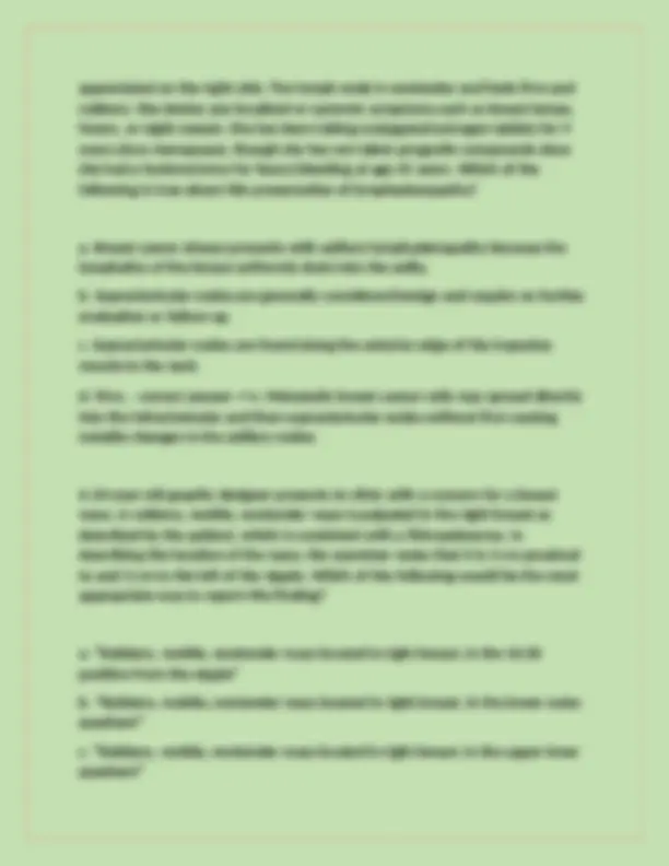Breast Cancer Screening and Diagnosis: Multiple Choice Questions and ...