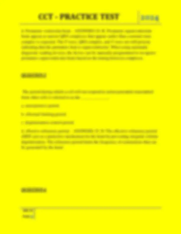 Cardiovascular Technology (CCT) Practice Test: ECG Interpretation and ...