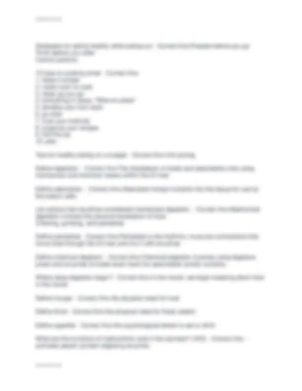 Nutrition 100 Exam: Comprehensive Study Guide with Answers | Exams ...