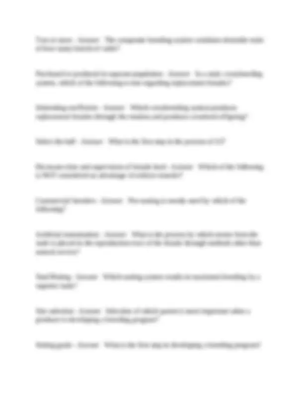 Livestock Breeding Systems: Multiple Choice Questions and Answers ...