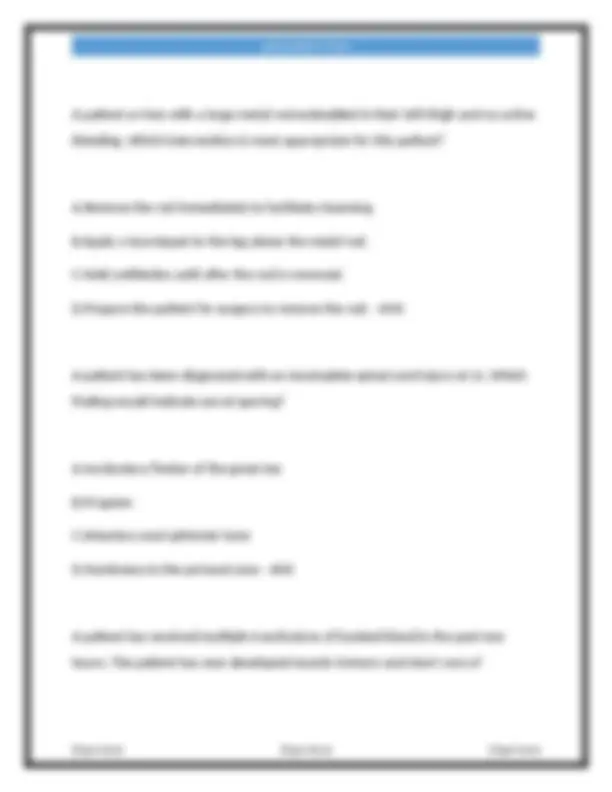 TNCC 9th Edition 2024 Test: Trauma Care Multiple Choice Questions and ...