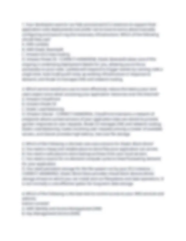 AWS Certified Solutions Architect Study Guide: Chapter 1 Exam with ...