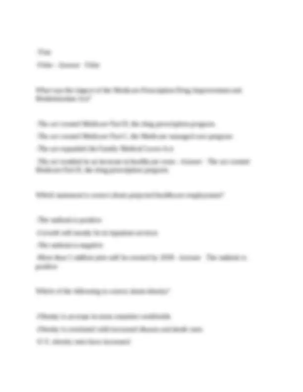 Health Care Systems: Multiple Choice Questions and Answers | Exams ...