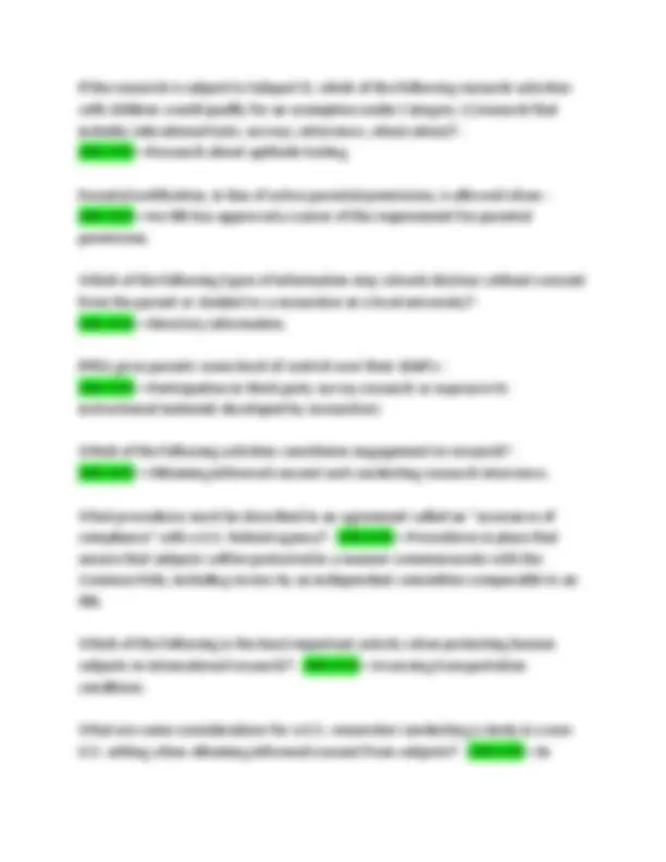 CITI Exam Reviewer 2024: Research Ethics & Conflicts of Interest ...