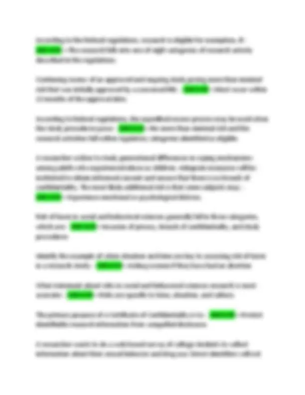 CITI Exam Reviewer 2024: Research Ethics & Conflicts of Interest ...