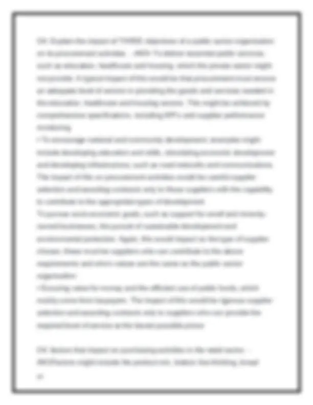 CIPS L4M1 - Procurement and Supply: Past Exam Questions and Answers ...