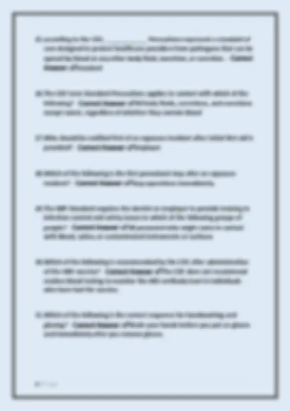 CDC Infection Prevention Chapter 19: Test Questions and Answers 2025 ...
