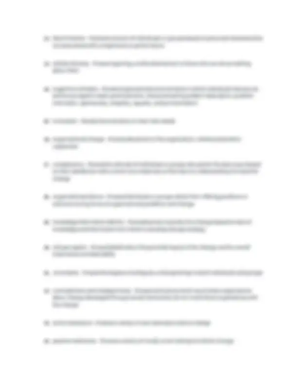 COMM 277 Exam 3: Conflict, Change, and Communication | Exams Nursing | Docsity