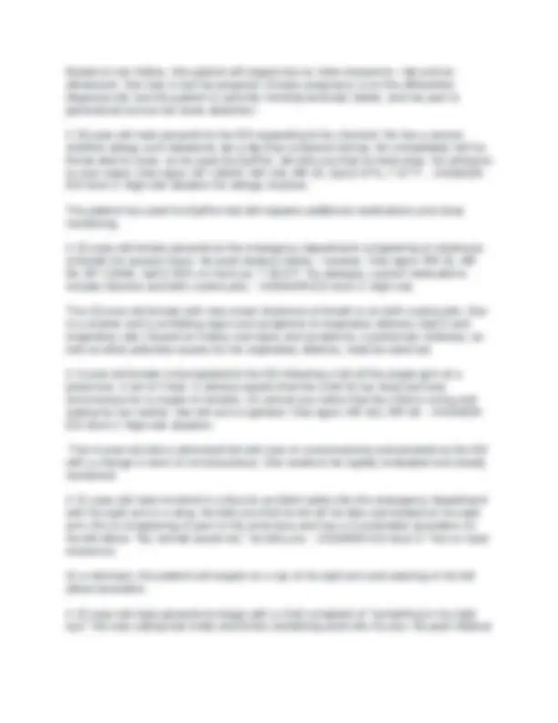 ESI (Emergency Severity Index) Practice Cases: Questions and Answers | Exams Nursing | Docsity