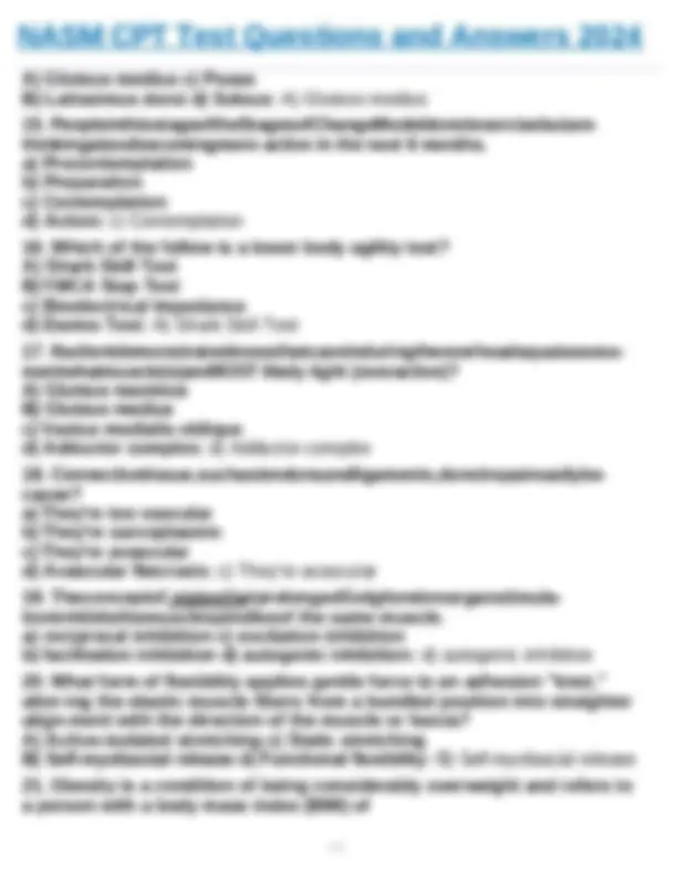 NASM CPT Test Questions and Answers 2024: A Comprehensive Guide to ...