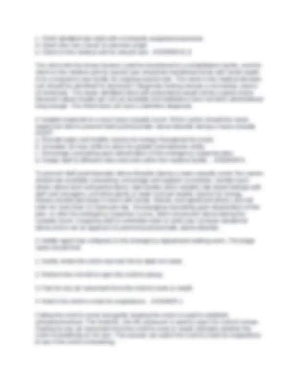 Emergency Triage Practice Questions and Answers | Exams Nursing | Docsity