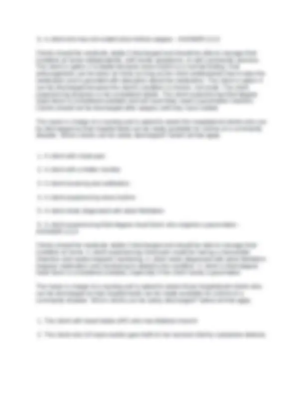 Emergency Triage Practice Questions and Answers | Exams Nursing | Docsity