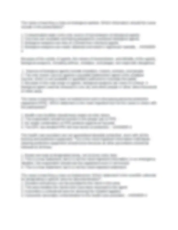 Emergency Triage Practice Questions and Answers | Exams Nursing | Docsity