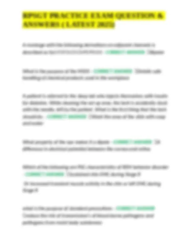 RPSGT Practice Exam Questions and Answers (Latest 2025) | Exams Nursing ...