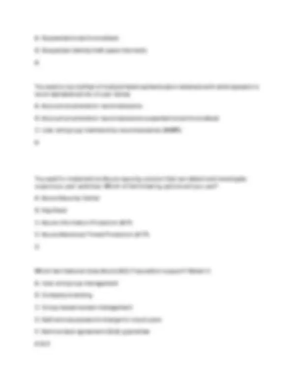 Azure Fundamentals Exam AZ-900: Practice Questions and Answers | Exams Advanced Education | Docsity