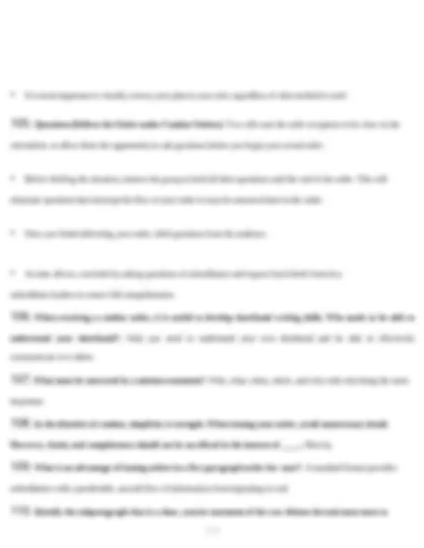 Corporal's Course (Tactical Planning) Questions and Answers | Exams ...