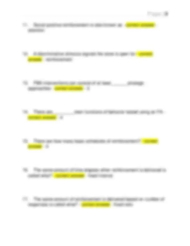 EDF 6221 Exam 1: Applied Behavior Analysis (ABA) Questions and Answers ...